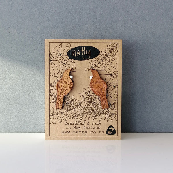 Tui Earrings | NZ Made Rimu Earrings | Natty – natty